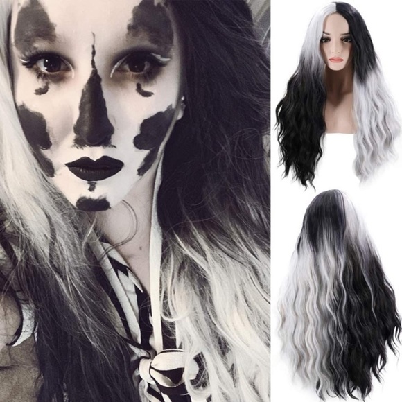 Accessories | 26 Black Silverish Grey Split Dye Wig | Poshmark